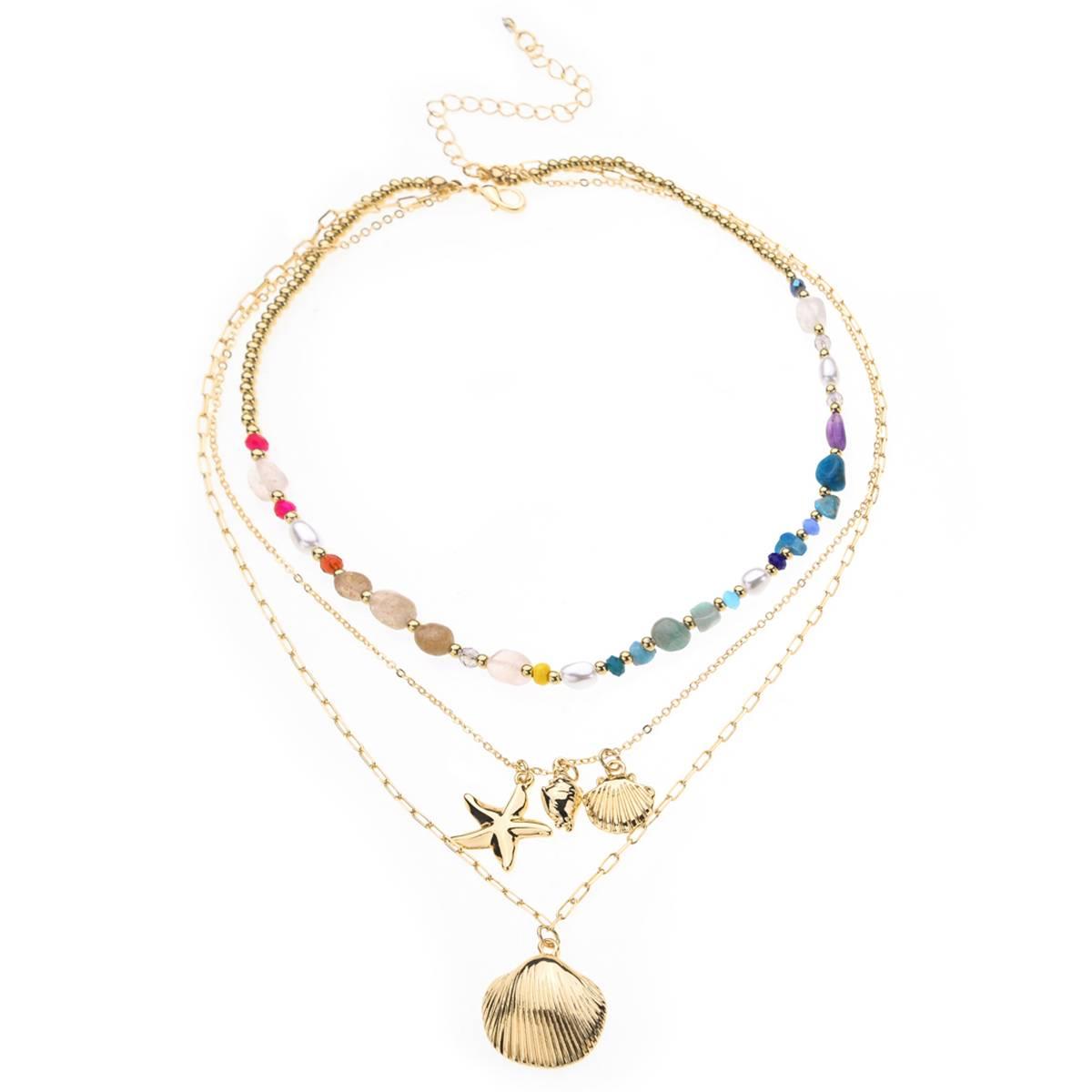 Click here for Ashley Cooper(tm) Layered Beaded Sea Life Charm Cl... prices