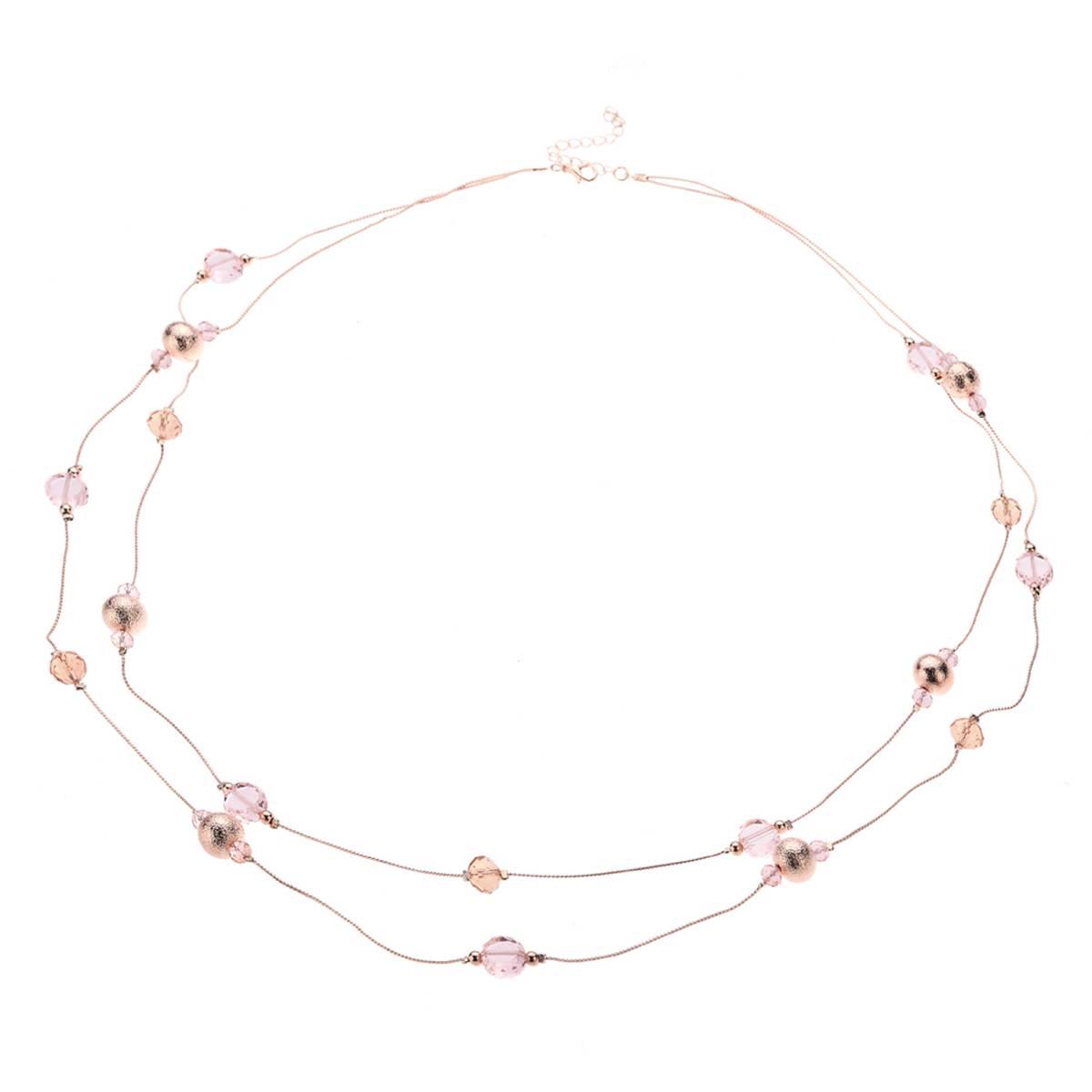 Click here for Ashley Cooper(tm) Gold & Pink Beaded Layered Neckl... prices