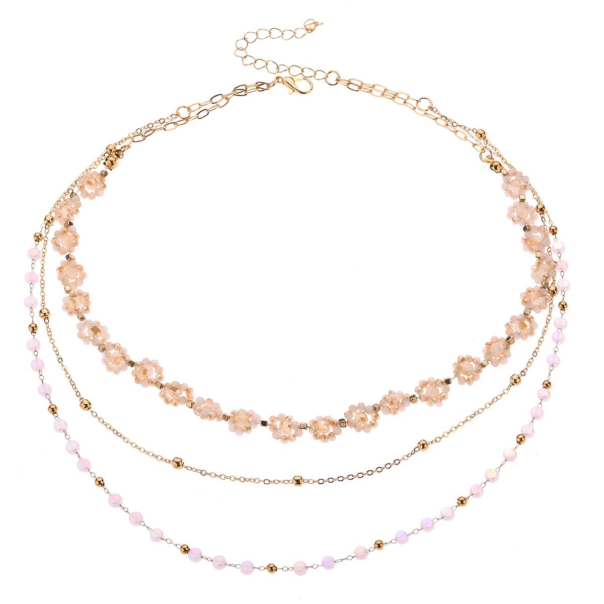 Click here for Ashley Cooper(tm) 3-Row Layered Flower Necklace prices