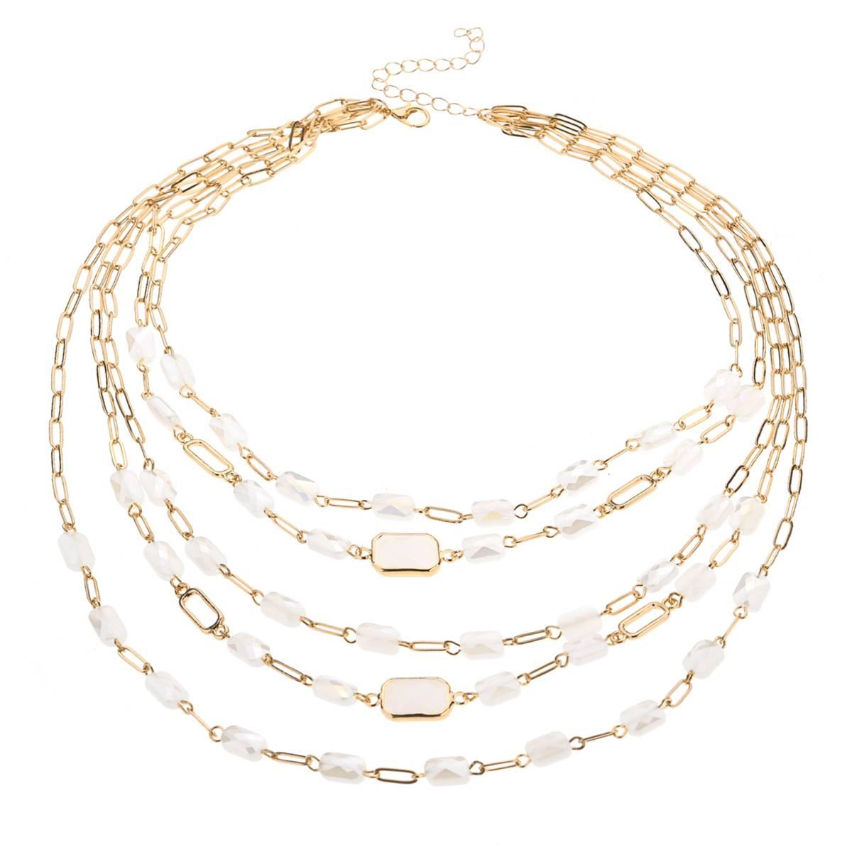 Click here for Ashley Cooper(tm) White Gold Beaded Layered Statem... prices