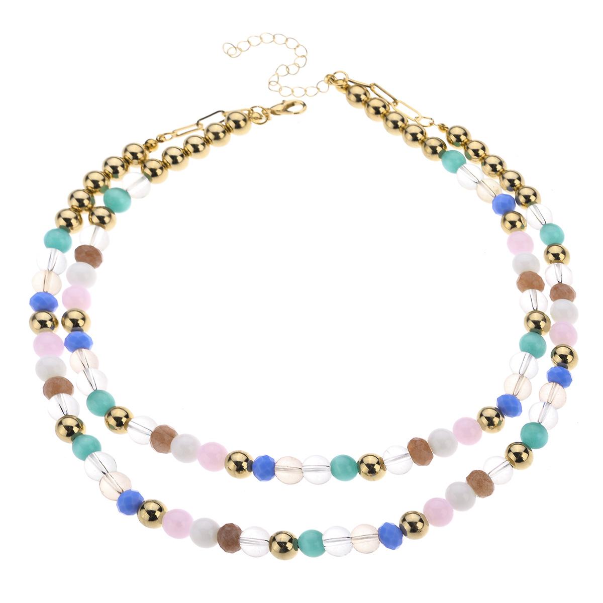 Click here for Ashley Cooper(tm) 2-Row Layered Gold-Tone Multi-Co... prices