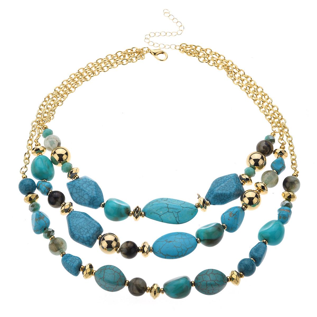 Click here for Ashley Cooper(tm) Turquoise Layered Bead Statement... prices