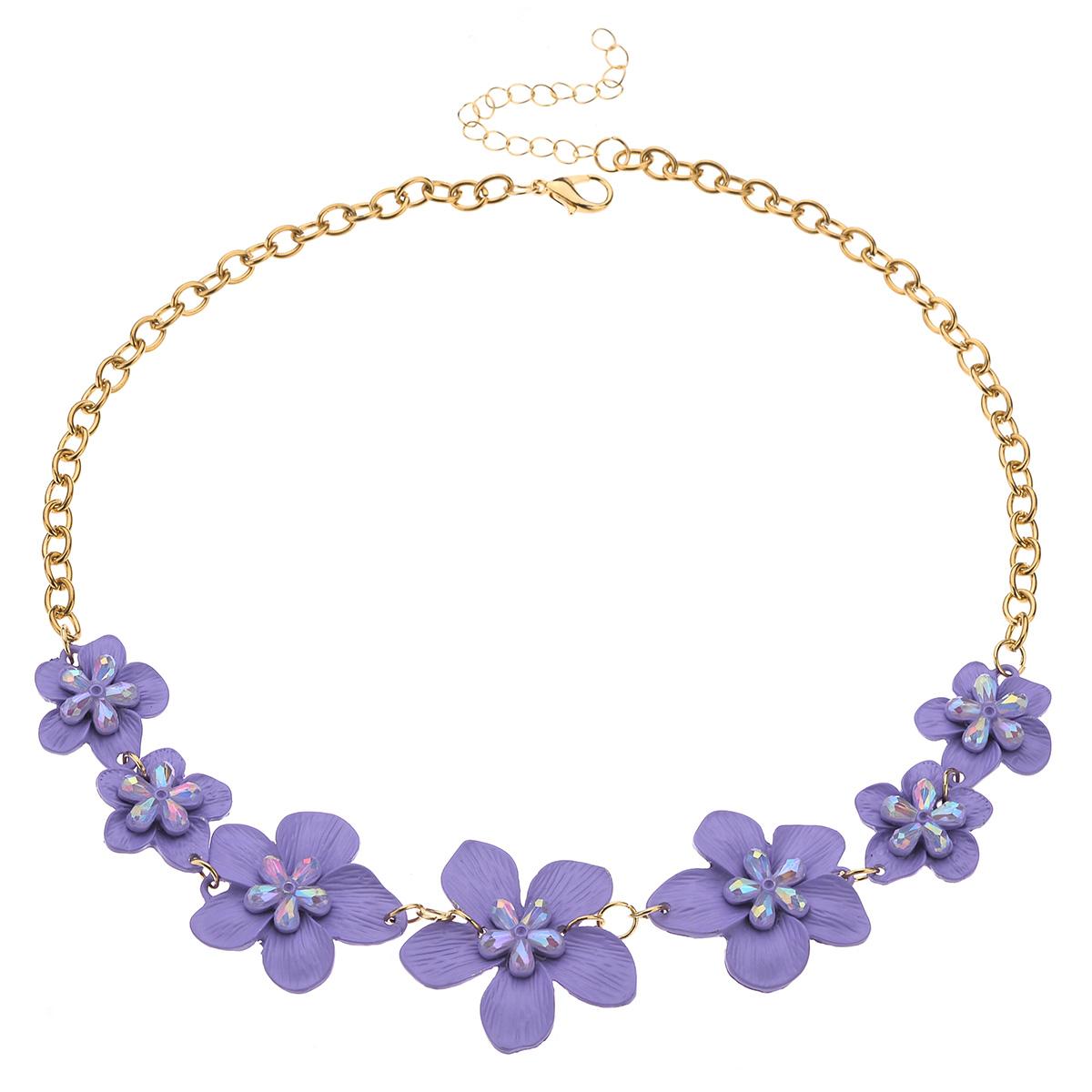 Click here for Ashley Cooper(tm) Purple Flower Necklace prices