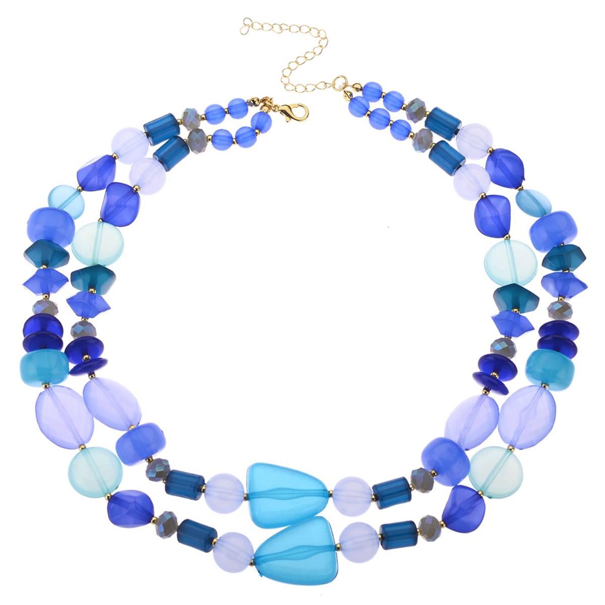Click here for Ashley Cooper(tm) Blue Ombre Beaded Duo Layered St... prices
