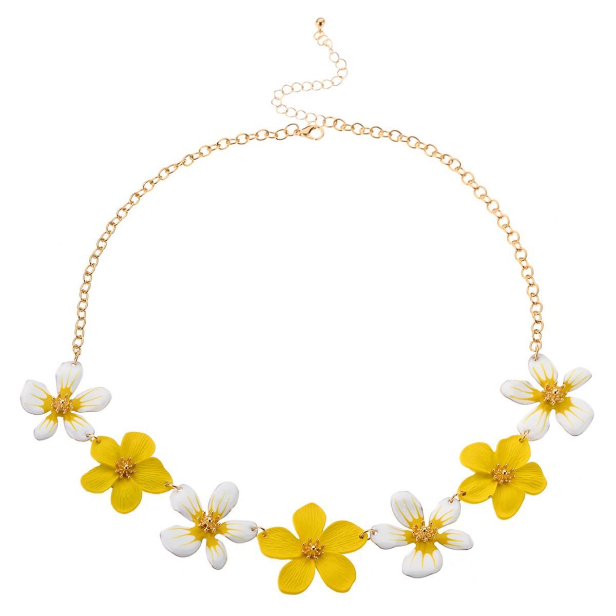 Click here for Ashley Cooper(tm) Gold-Tone White & Yellow Flower... prices