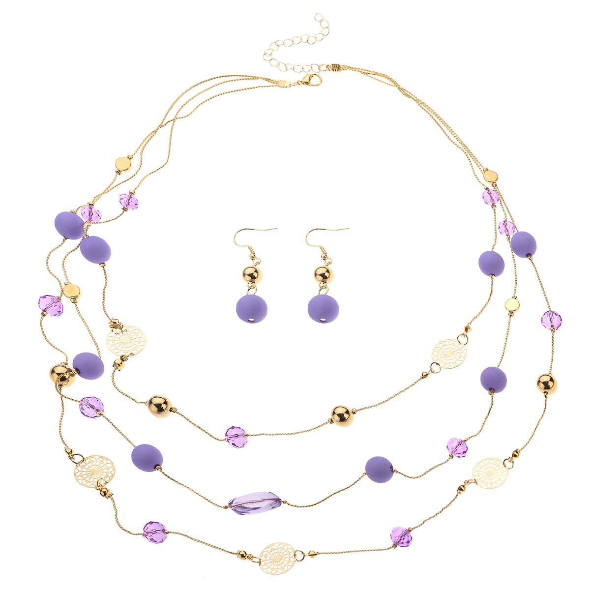 Click here for Ashley Cooper(tm) Multi-Strand Beaded Necklace & E... prices