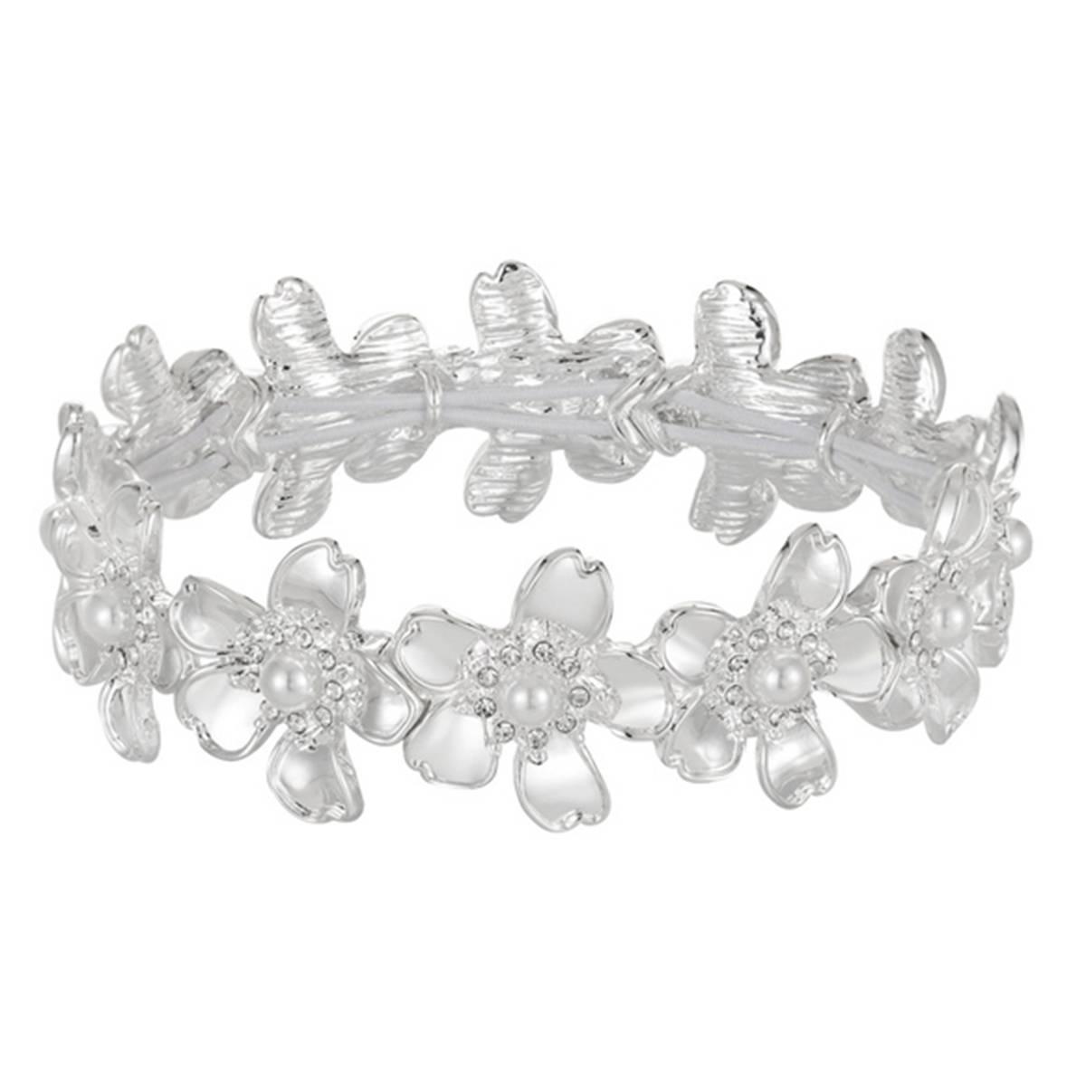 Click here for Gloria Vanderbilt Pearl & Crystal Flower Stretch B... prices