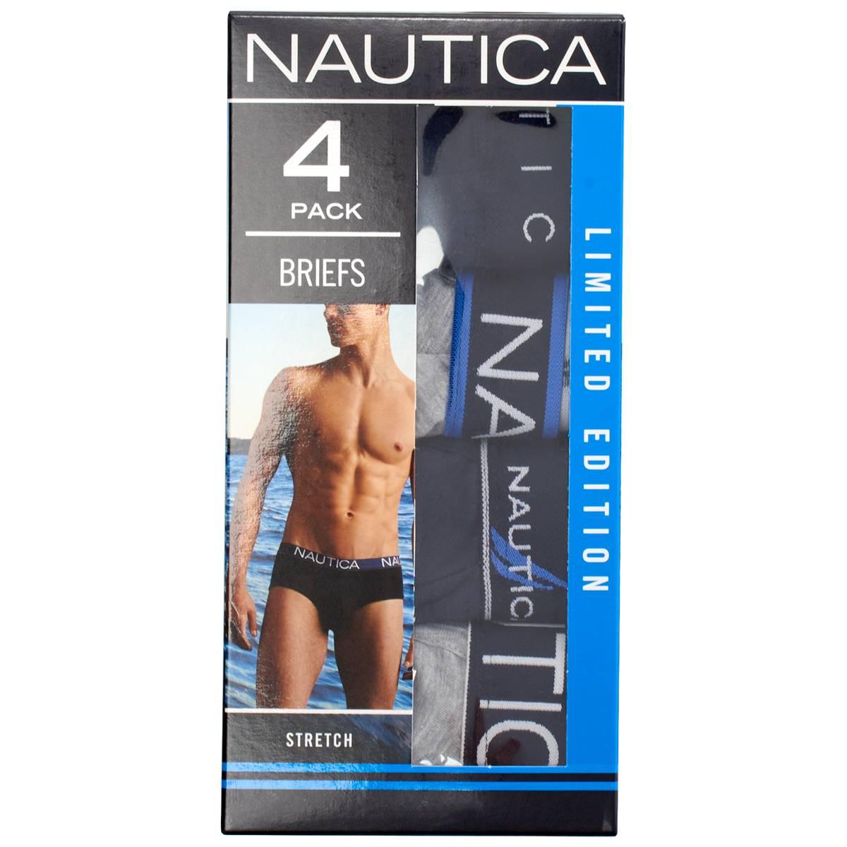 Click here for Mens Nautica 4pk. Briefs - Peacoat/Heather Grey prices