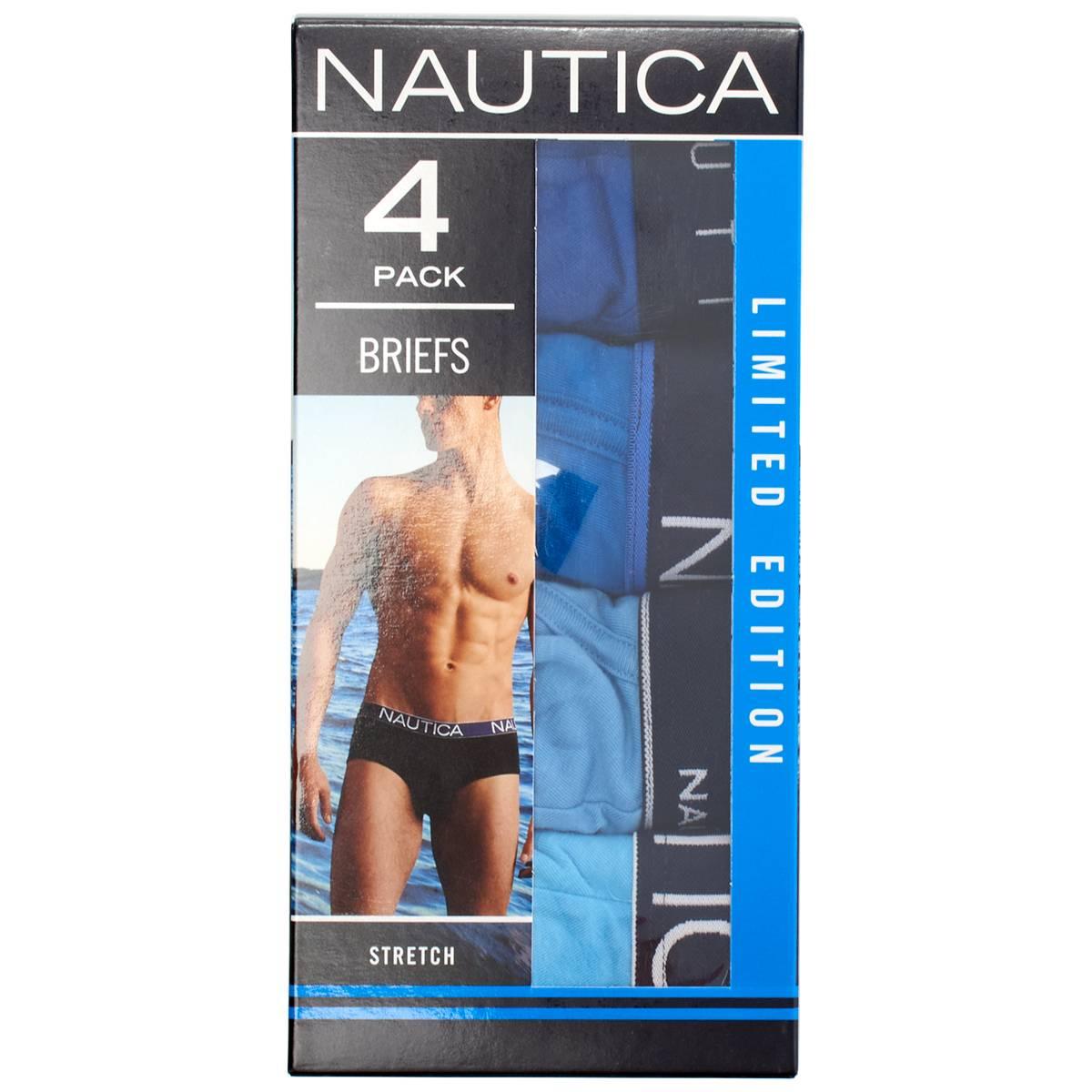 Click here for Mens Nautica 4pk. Solid Briefs - Assorted Blues prices