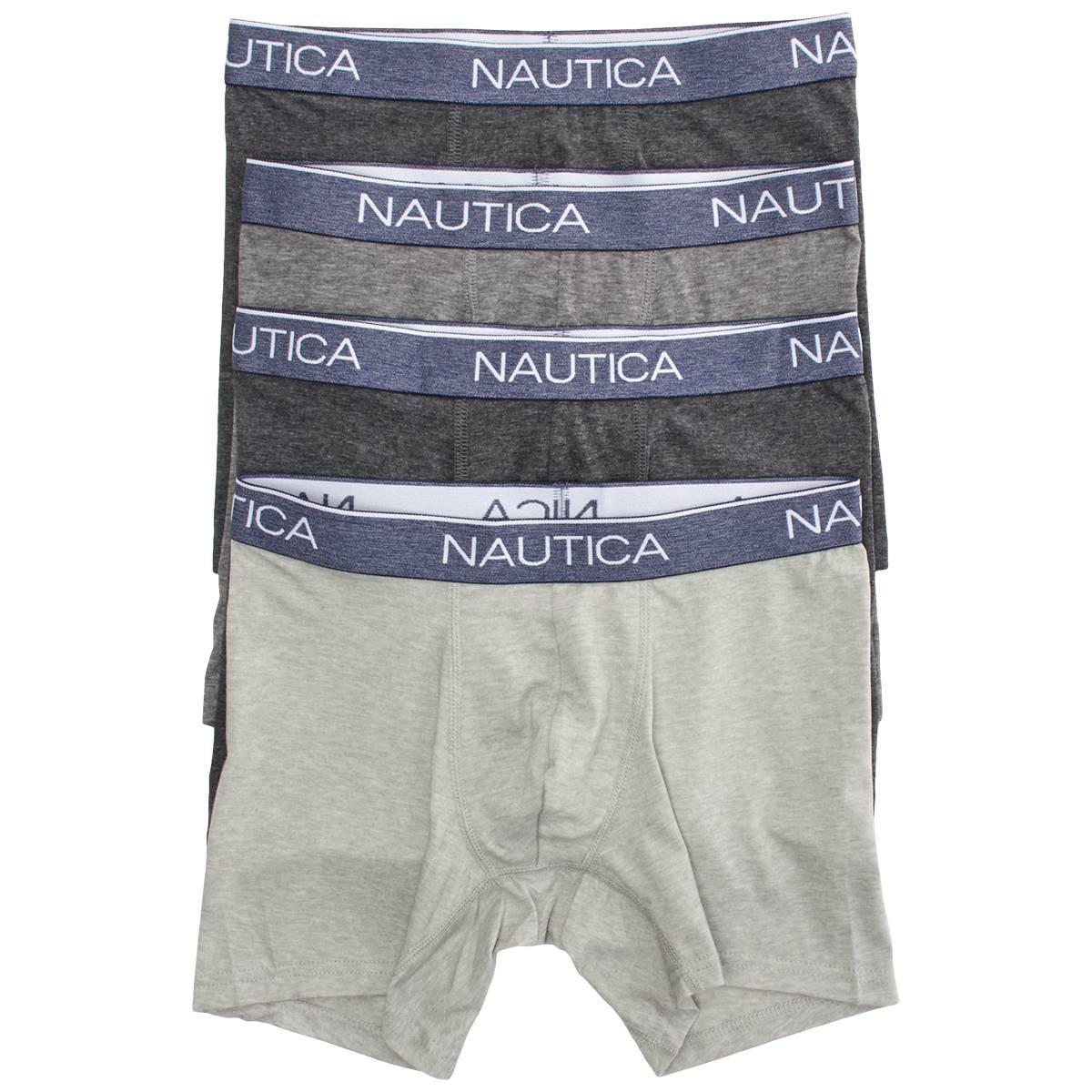 Click here for Mens Nautica 4pk. Heathered Boxer Briefs - Black/G... prices