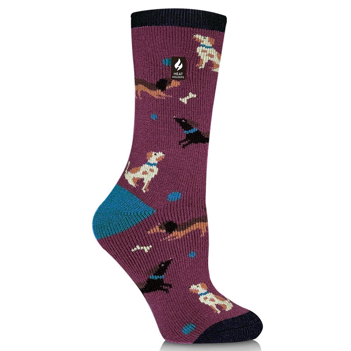 Click here for Womens Heat Holder Fauna Lite Dog Crew Socks prices