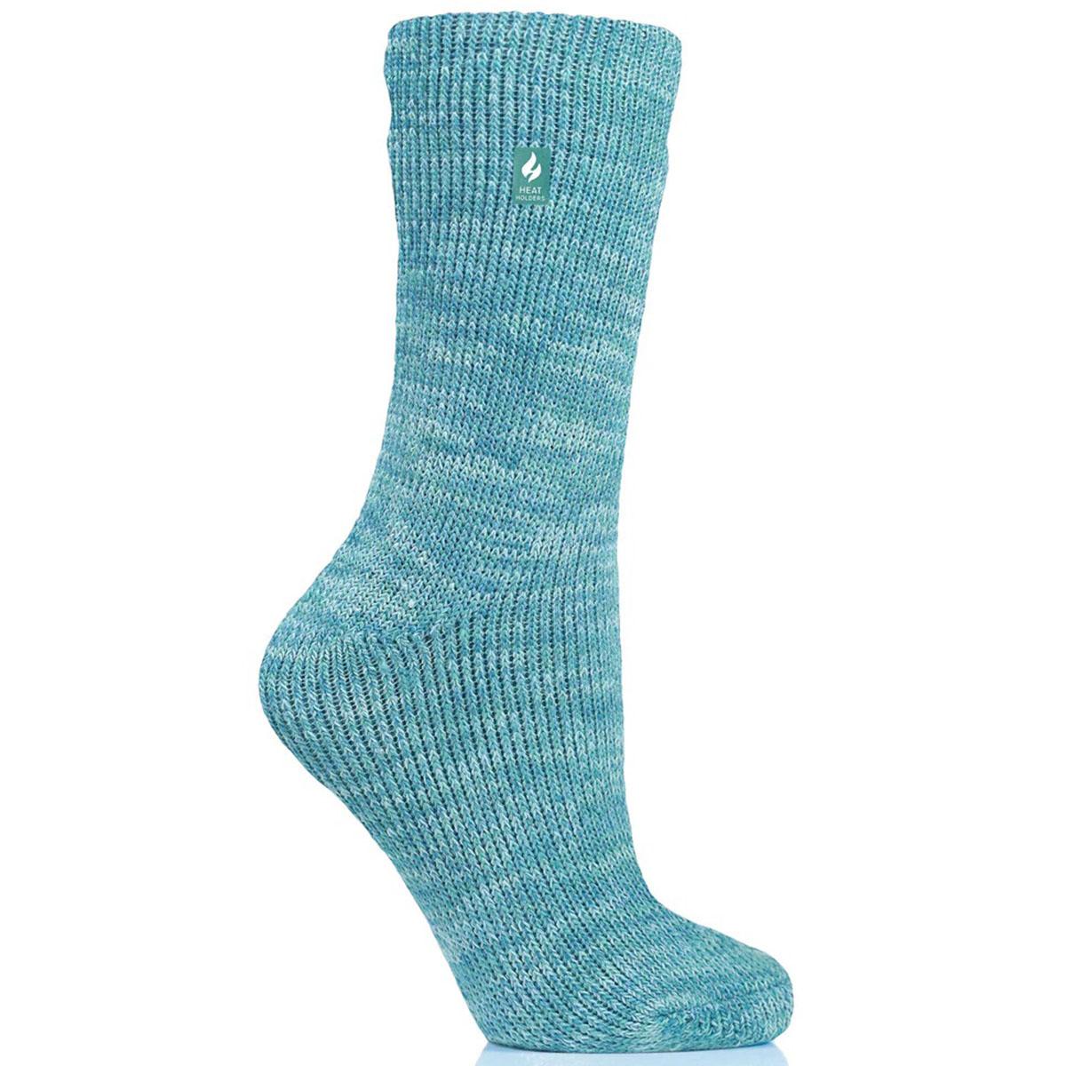 Click here for Womens Heat Holders Wendy Twist Crew Sock -Teal prices