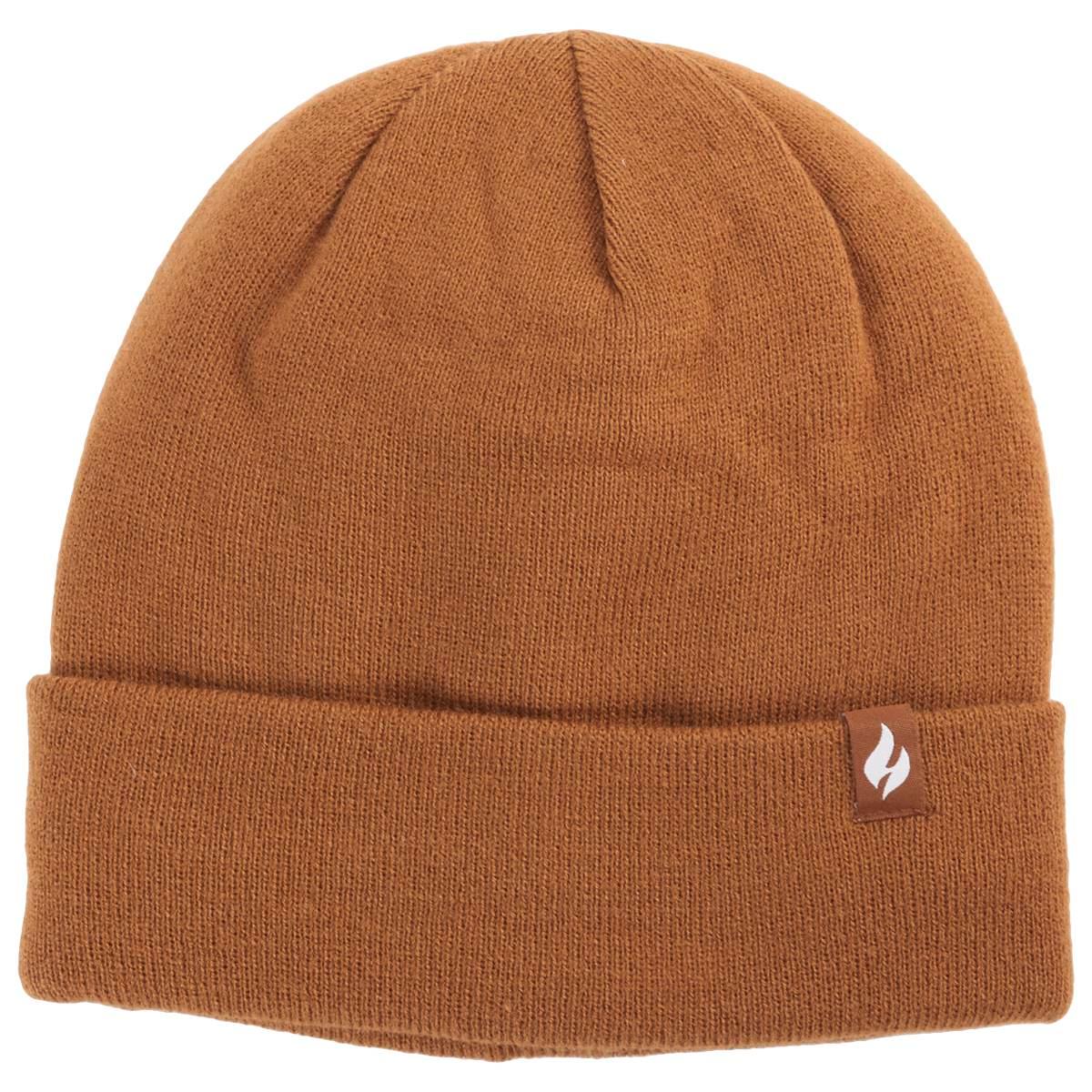 Click here for Mens Heat Holders(R) Roll Up Winter Hat - Brown prices