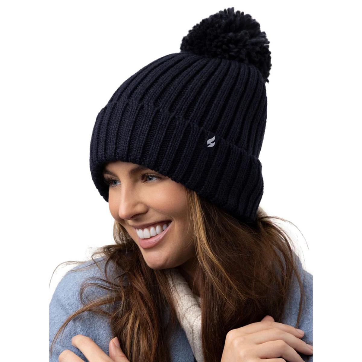 Click here for Womens Heat Holders(R) Arden Ribbed Hat with Turno... prices