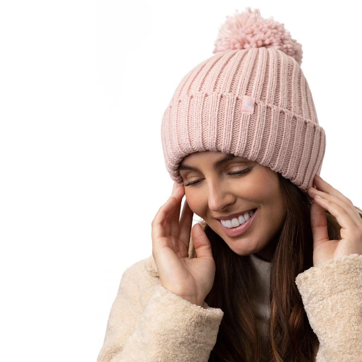 Click here for Womens Heat Holders Arden Hat - Dusty Pink prices