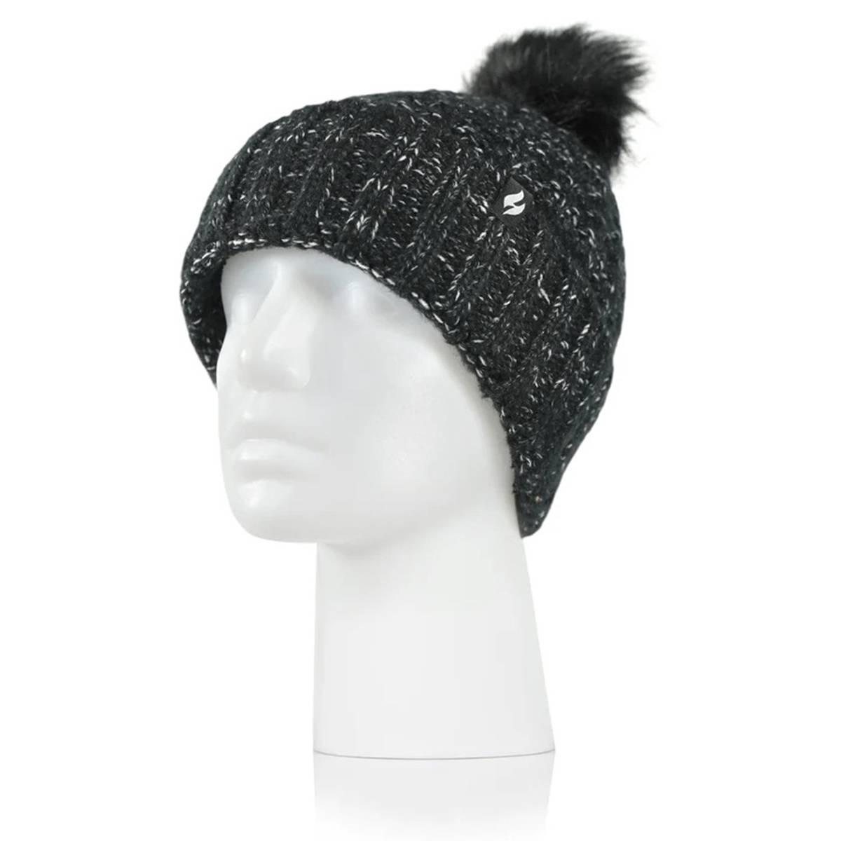 Click here for Womens Heat Holders(R) Marseille Ribbed Hat - Blac... prices