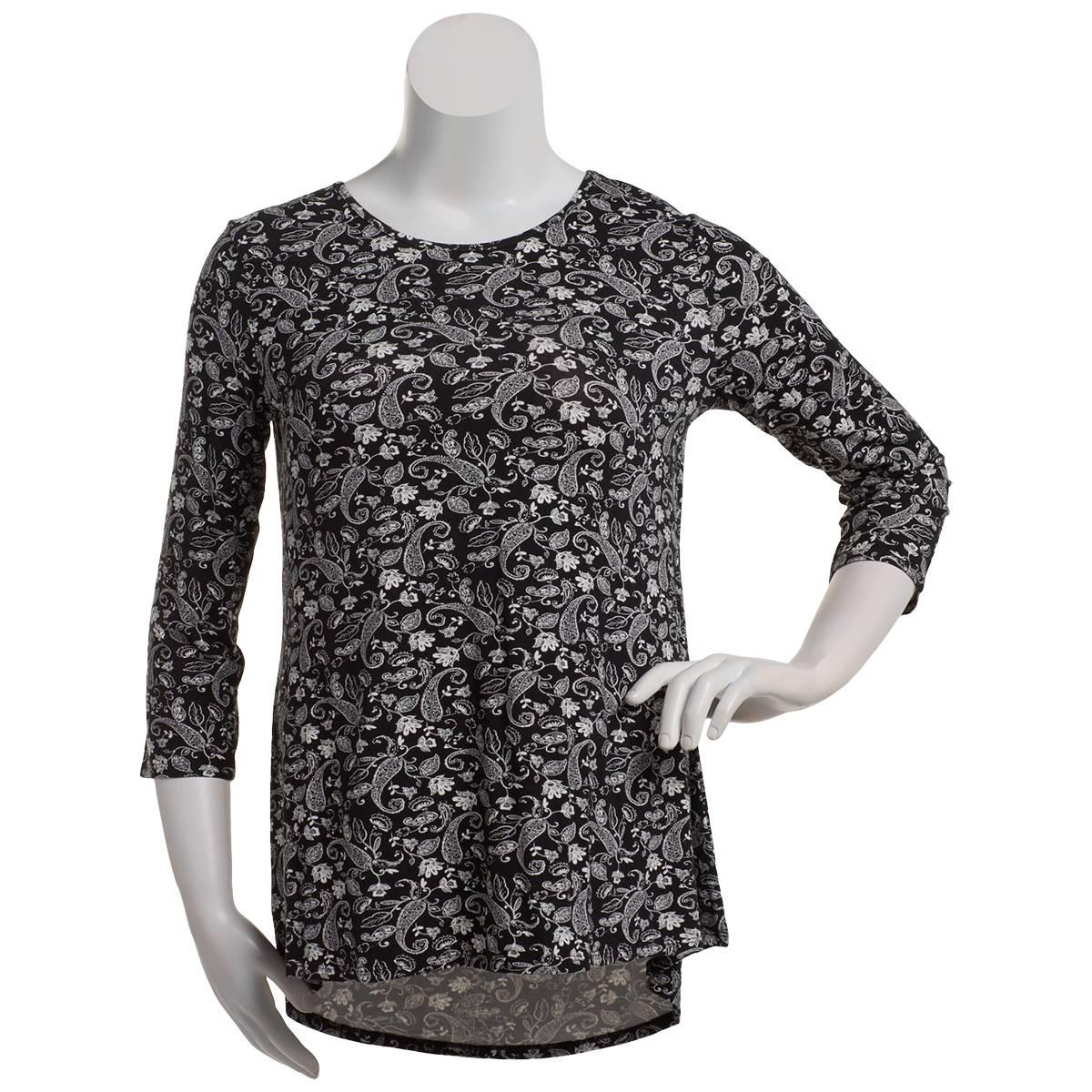 Click here for Womens Hasting & Smith 3/4 Sleeve Paisley Tunic Te... prices