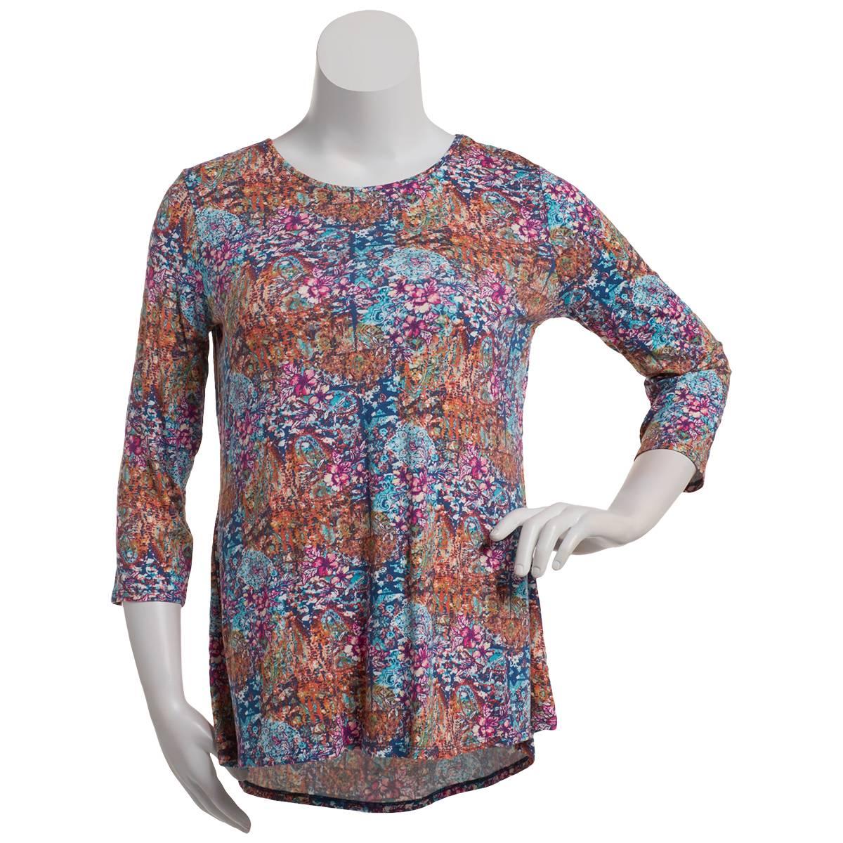 Click here for Womens Hasting & Smith 3/4 Sleeve Floral Medallion... prices