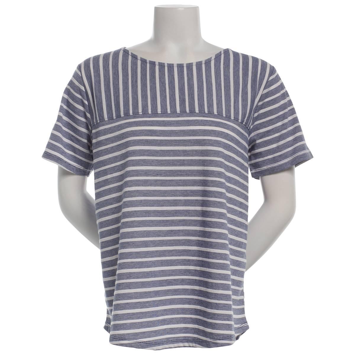 Click here for Petite Hasting & Smith Short Sleeve Textured Strip... prices