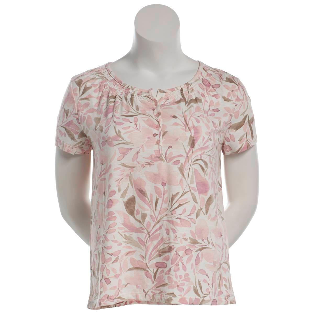 Click here for Plus Size Hasting & Smith Short Sleeve Mauve Flora... prices