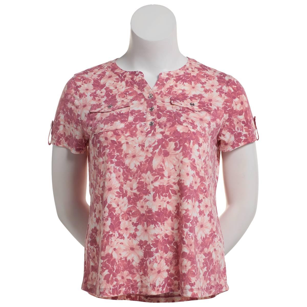 Click here for Plus Size Hasting & Smith Short Roll Cuff Sleeve T... prices