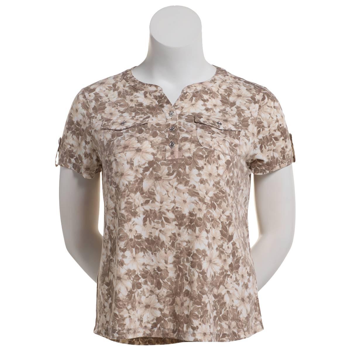 Click here for Plus Size Hasting & Smith Short Roll Cuff Sleeve B... prices