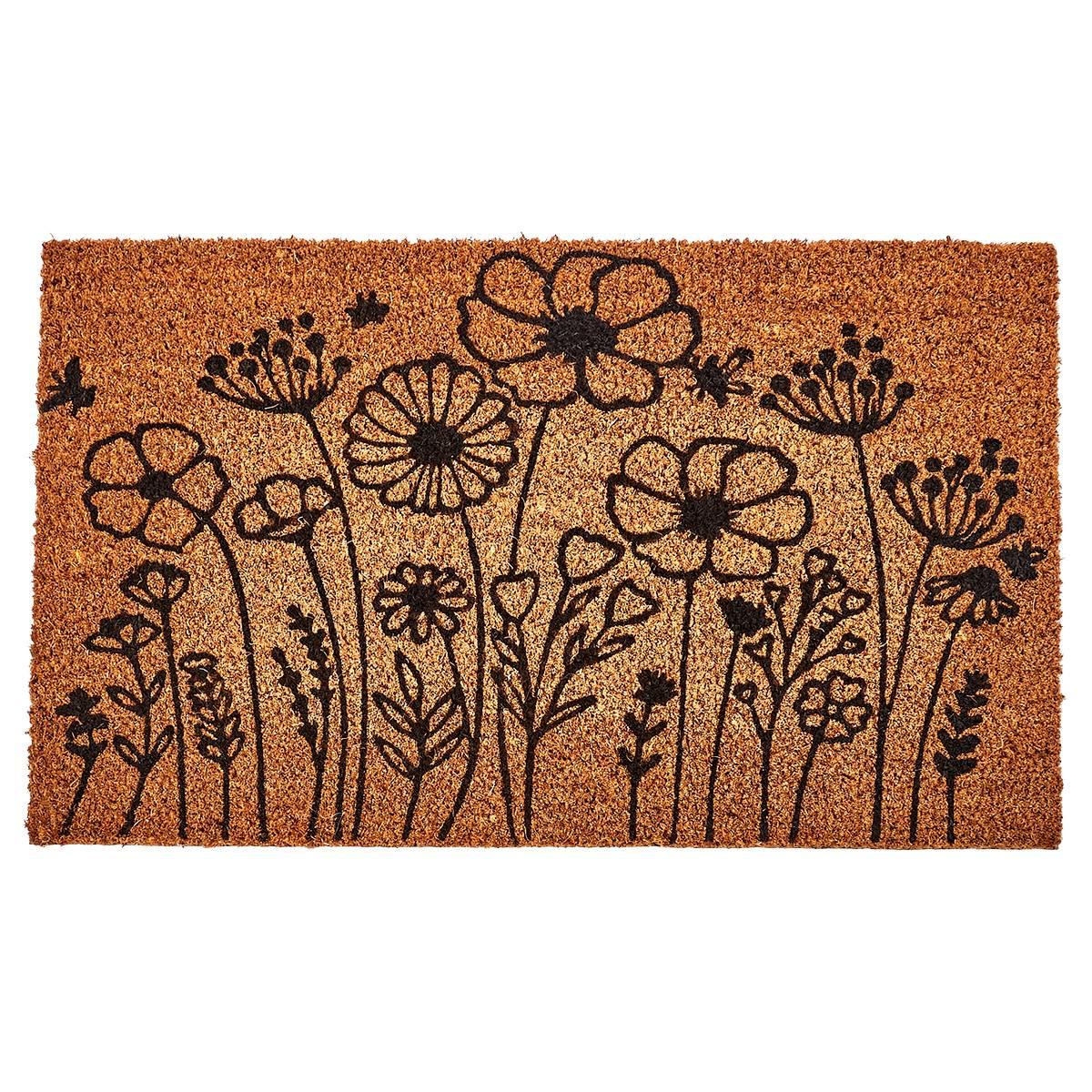 Click here for PVC Backed Flowers Natural Coir Mat prices