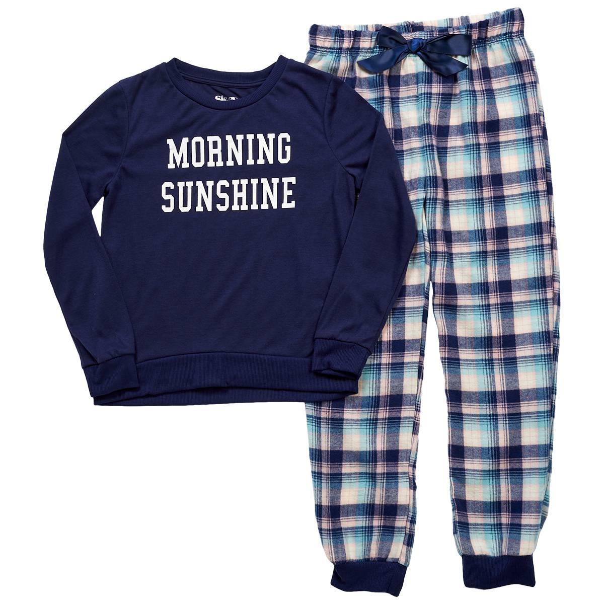 Girls (7-16) Sleep On It(R) Morning Sunshine Plaid 2pc. Pajama Set