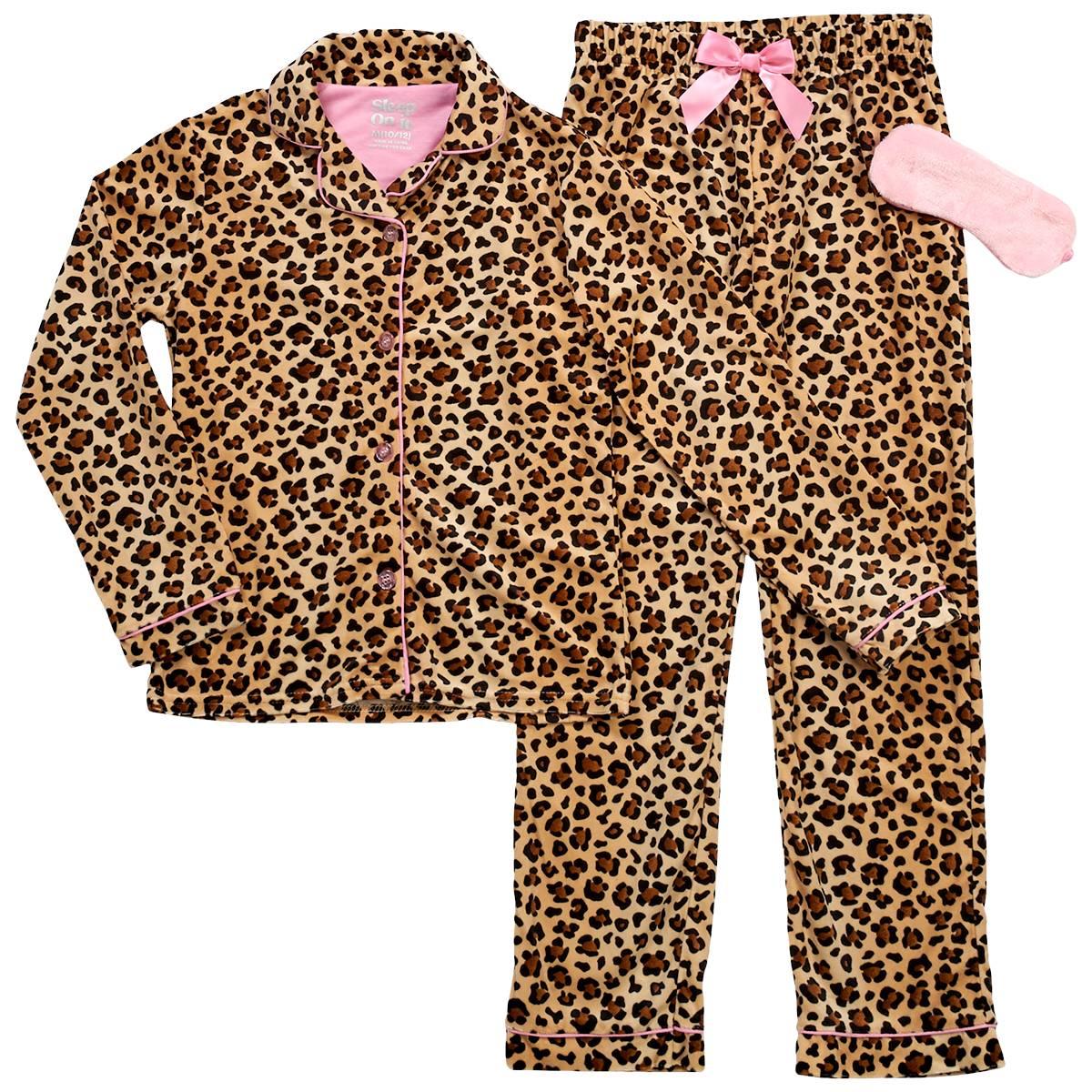 Click here for Girls (4-6x) Sleep On It(R) 3pc. Long Sleeve Leopa... prices