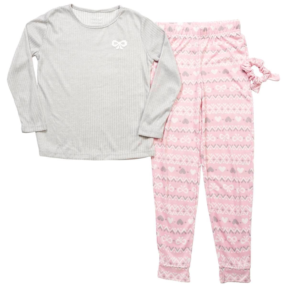 Click here for Girls (7-16) Sleep On It(R) Bow Fair Isle 3pc. Paj... prices