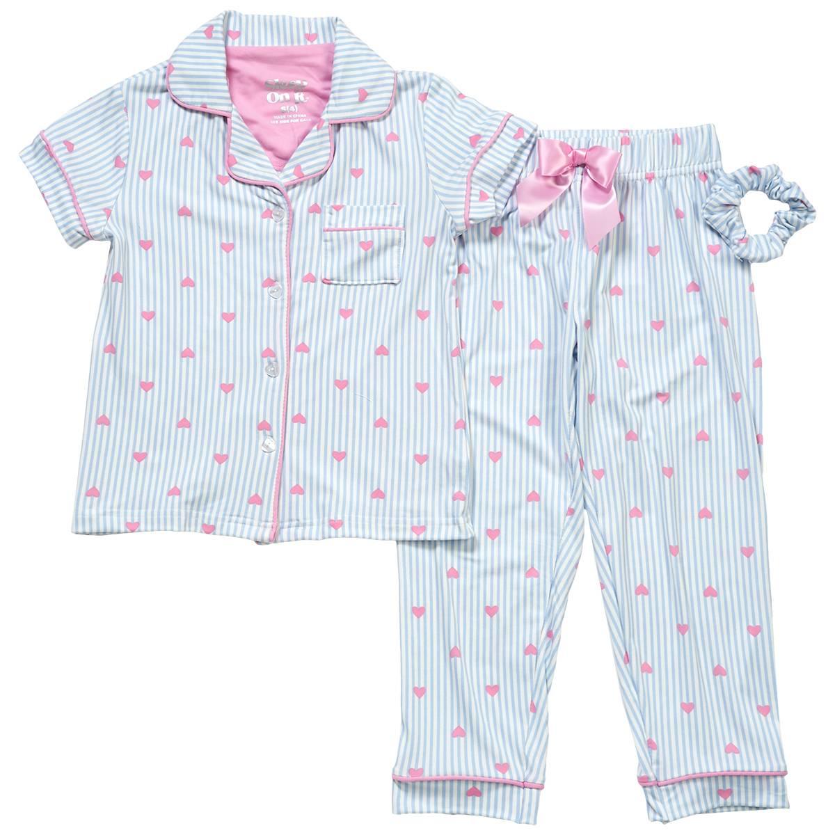 Click here for Girls (4-6x) Sleep On It(R) 2pc. Stripe/Heart Paja... prices
