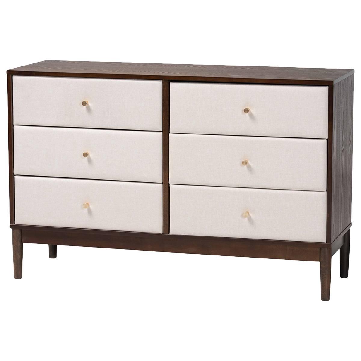Click here for Baxton Studio Nikolai Mid-Century Wood 6-Drawer Dr... prices