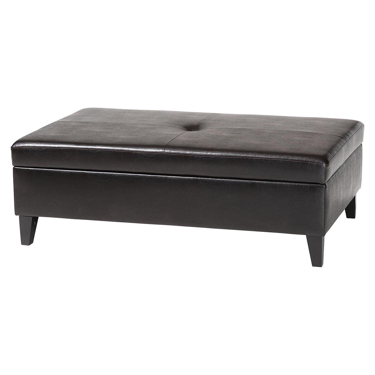 Click here for Baxton Studio Leather Storage Cocktail Ottoman prices