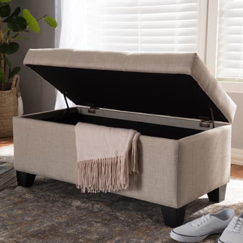 Michaela Storage Ottoman - Blue