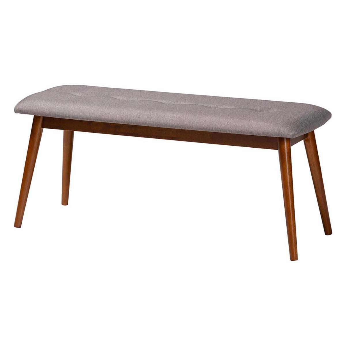 Click here for Baxton Studio Flora Upholstered Wooden Dining Benc... prices
