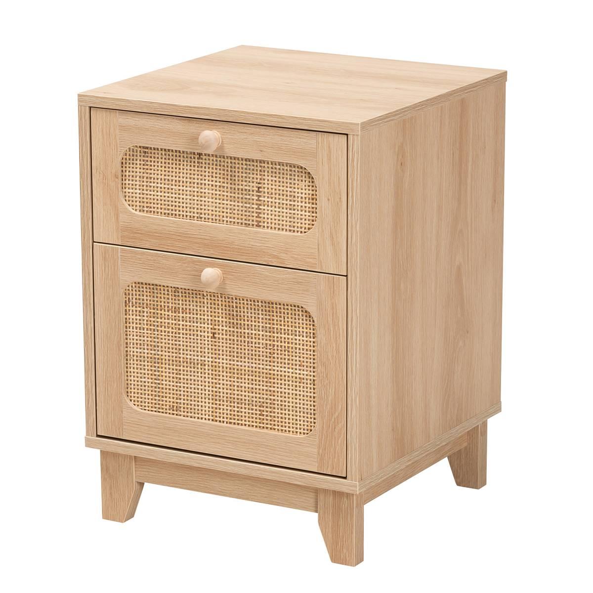 Click here for Baxton Studio Elsbeth Light Brown Wood 1-Drawer En... prices