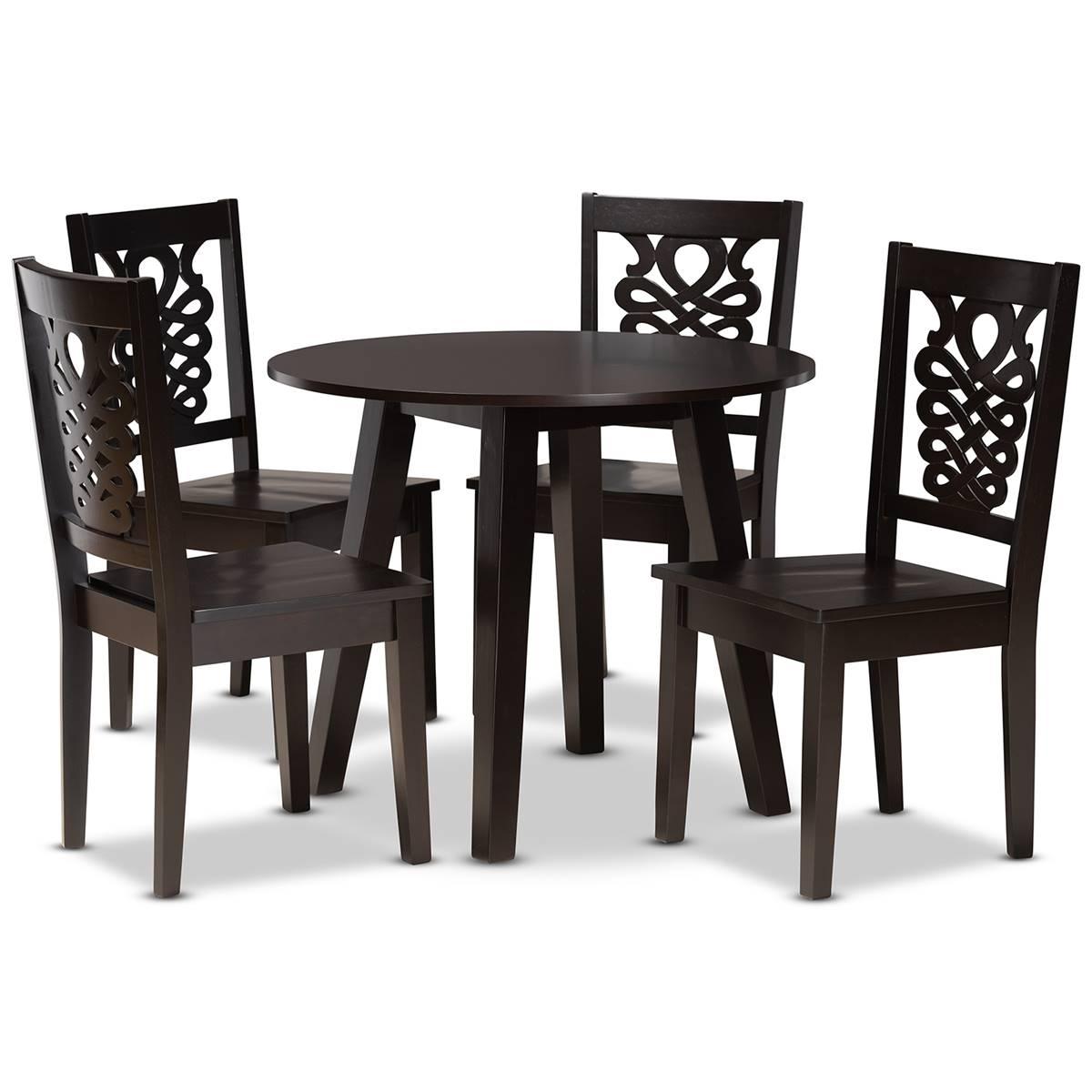 Click here for Baxton Studio Mina Dark Brown Finished Wood 5pc. D... prices