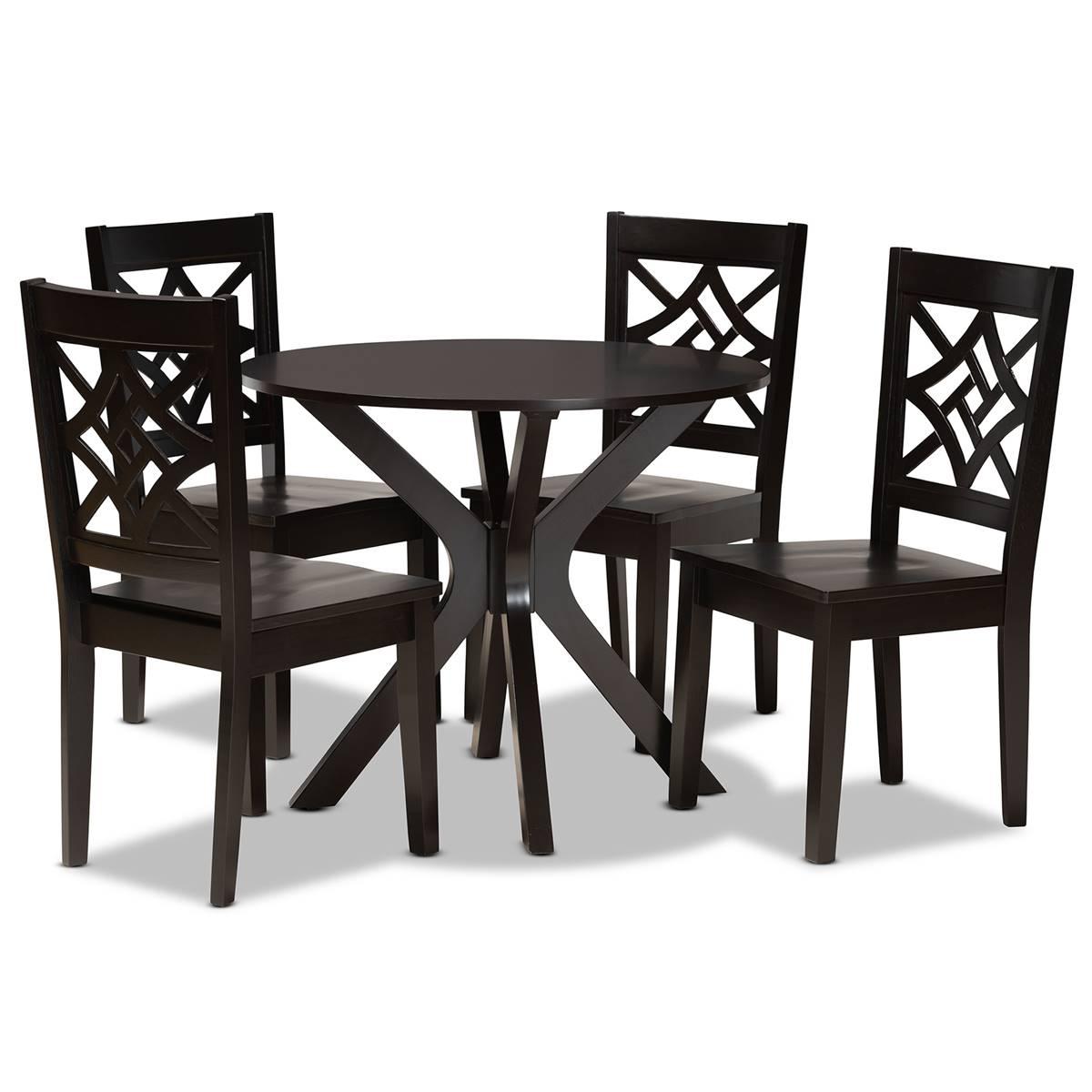 Click here for Baxton Studio Miela Dark Brown Finished Wood 5pc.... prices