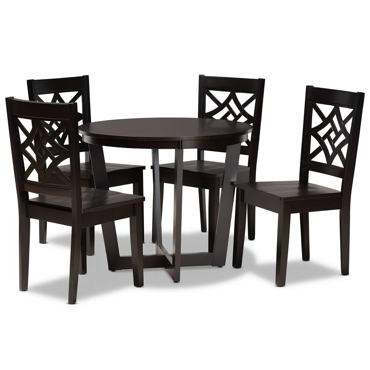 Click here for Baxton Studio Brava Dark Brown Finished Wood 5pc.... prices