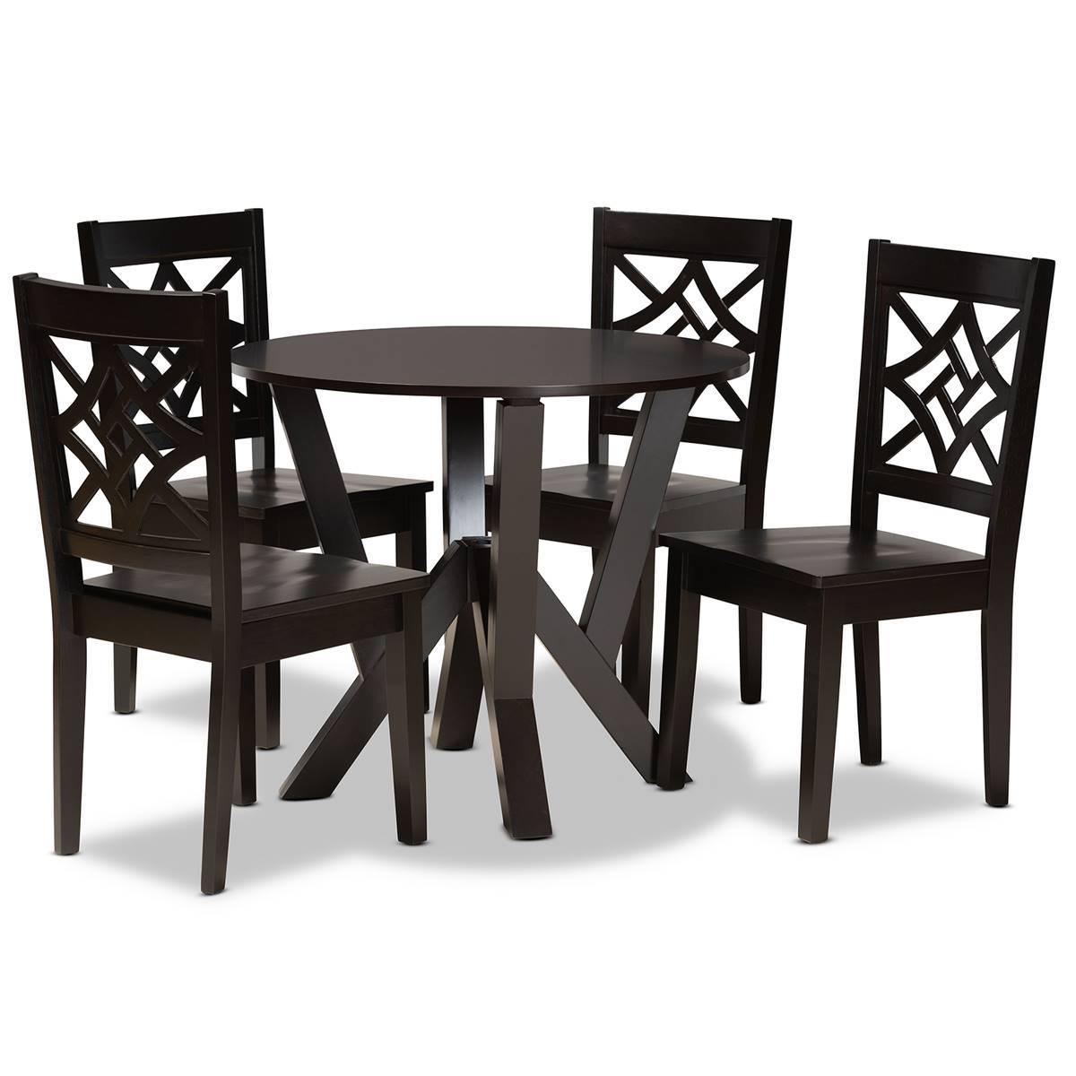 Click here for Baxton Studio Kaila Dark Brown Finished Wood 5pc.... prices