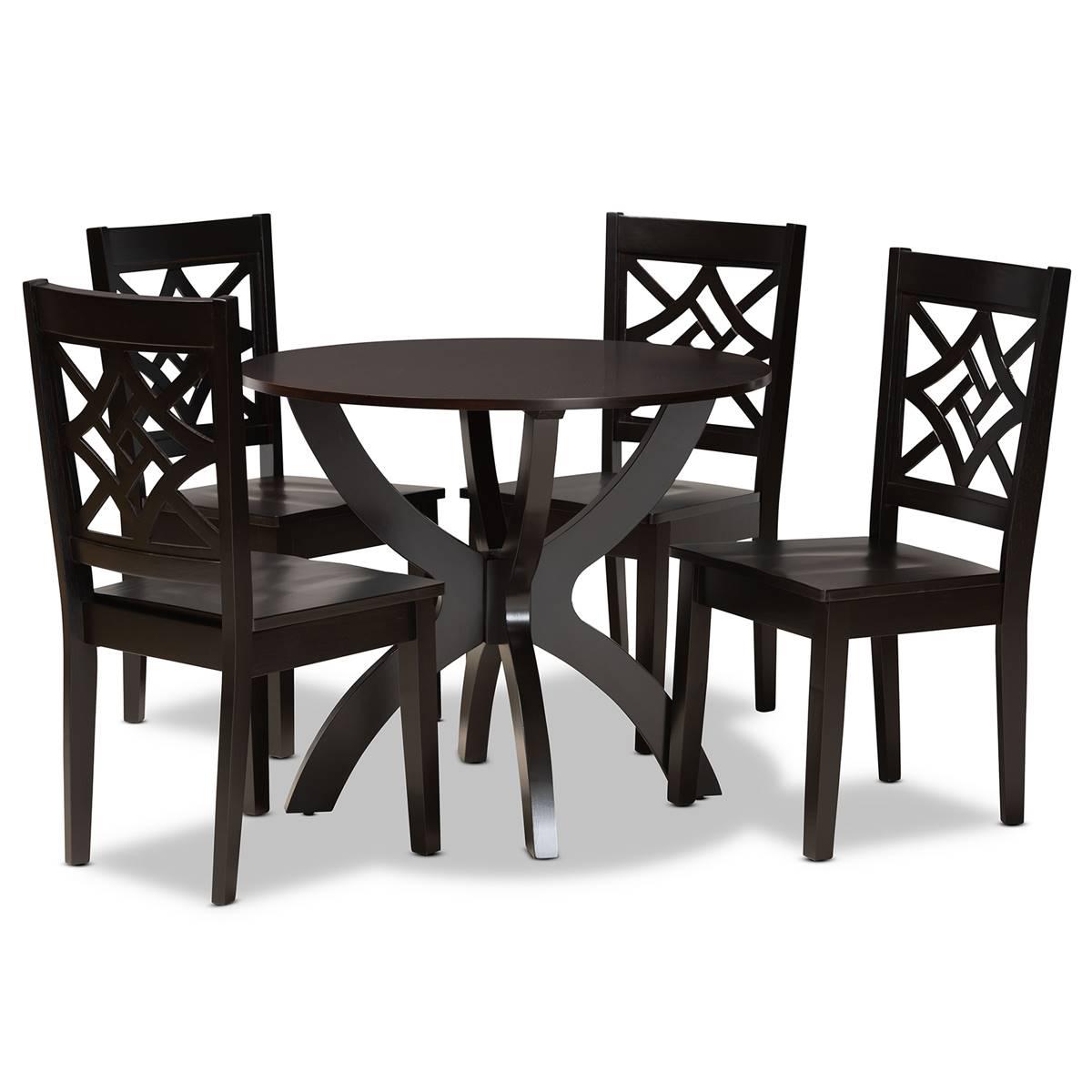 Click here for Baxton Studio Anila Dark Brown Finished Wood 5pc.... prices