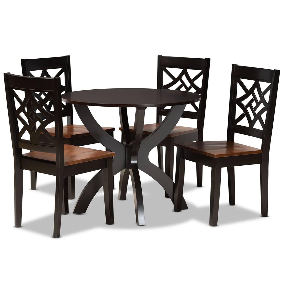 Click here for Baxton Studio Anila Two-Tone Dark Brown Wood 5pc.... prices