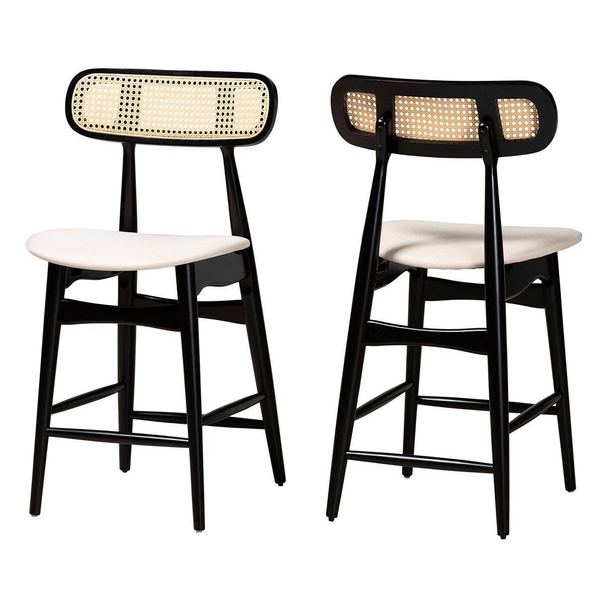 Tarana 2-pc. Counter Height Bar Stool  One Size  Black