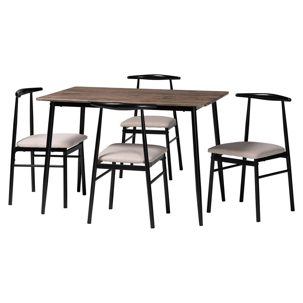 Click here for Baxton Studio Arnold Industrial 5pc. Dining Set prices