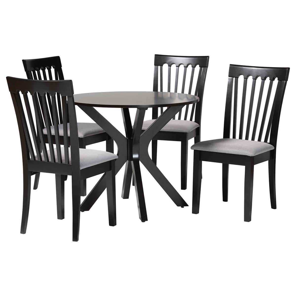 Click here for Baxton Studio Lore Modern Dark Brown Wood 5pc. Din... prices