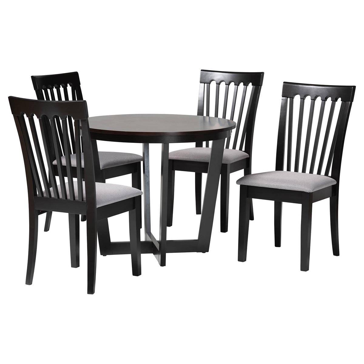 Click here for Baxton Studio Nellie Modern Dark Brown Wood 5pc. D... prices