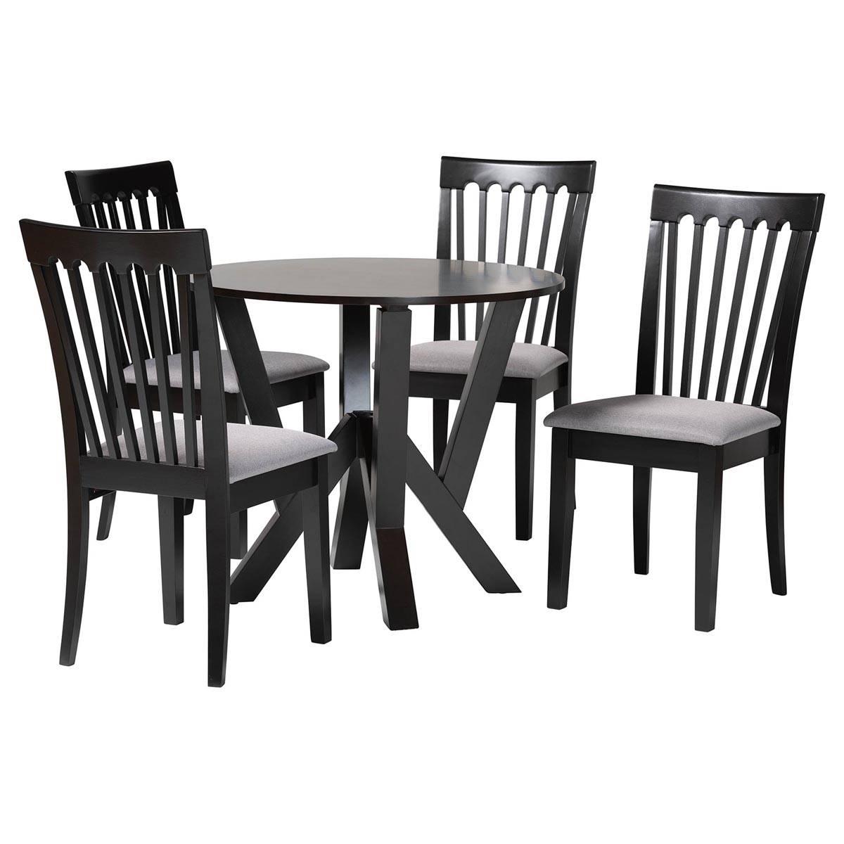 Click here for Baxton Studio Marian Modern Dark Brown Wood 5pc. D... prices
