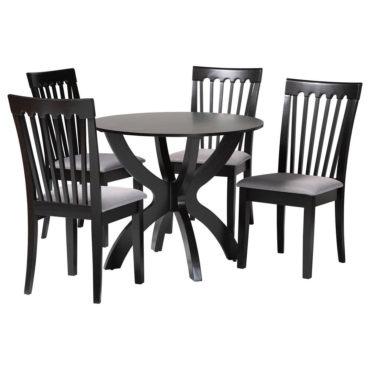 Click here for Baxton Studio Bailey Modern Dark Brown Wood 5pc. D... prices
