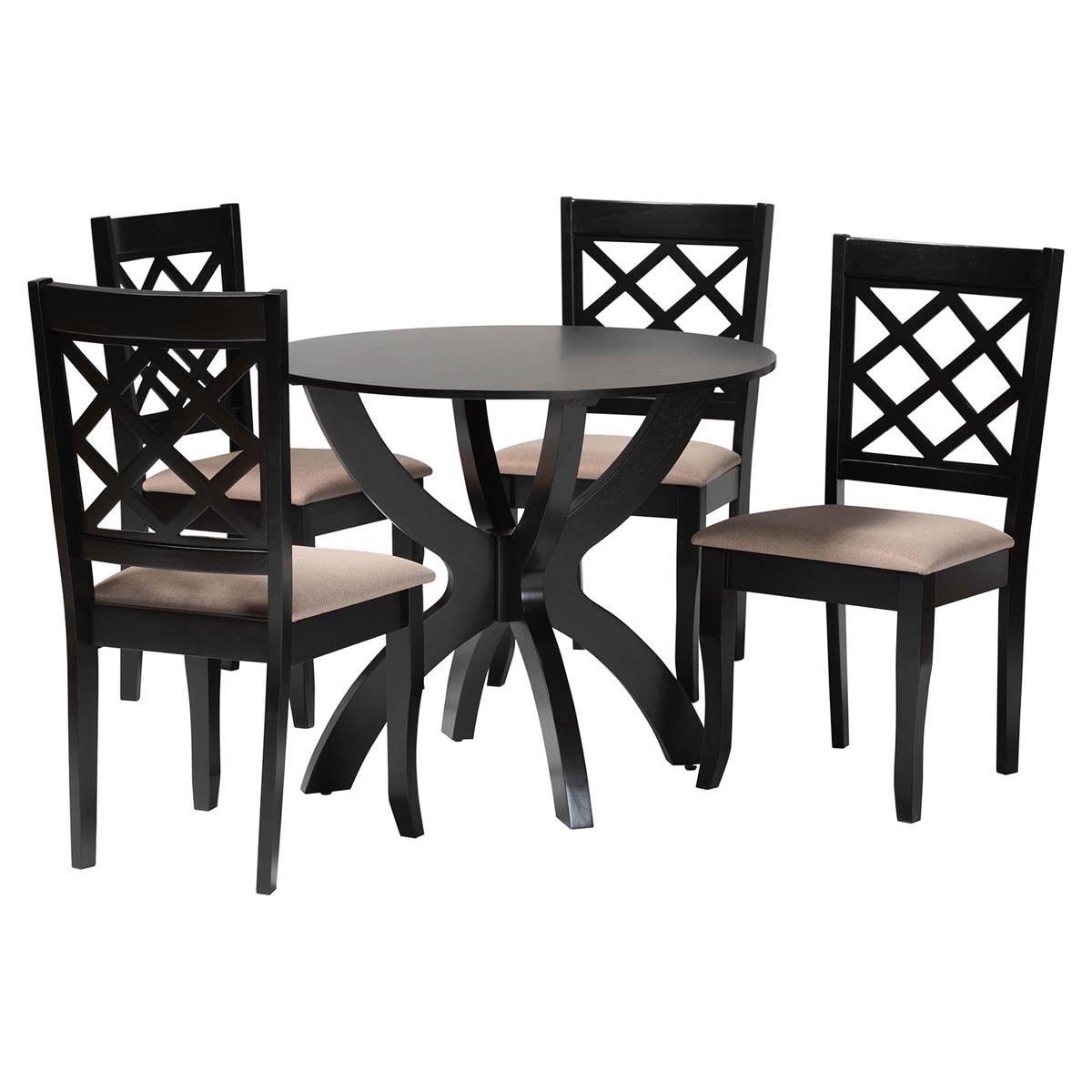 Click here for Baxton Studio Savina Modern Dark Brown Wood 5pc. D... prices