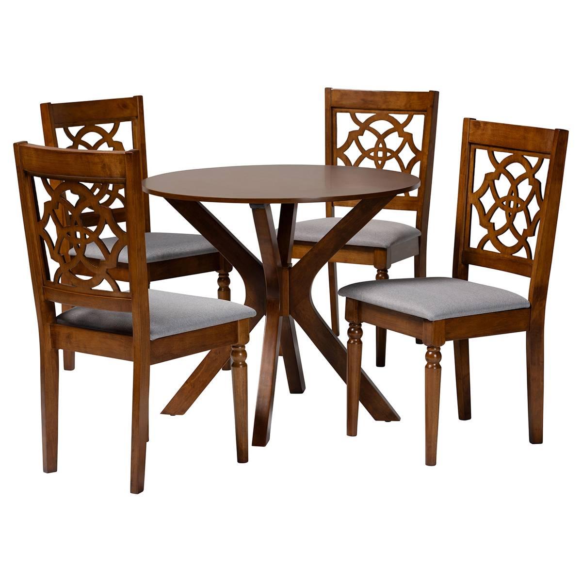 Click here for Baxton Studio Sadie Modern Wood 5pc. Dining Set prices